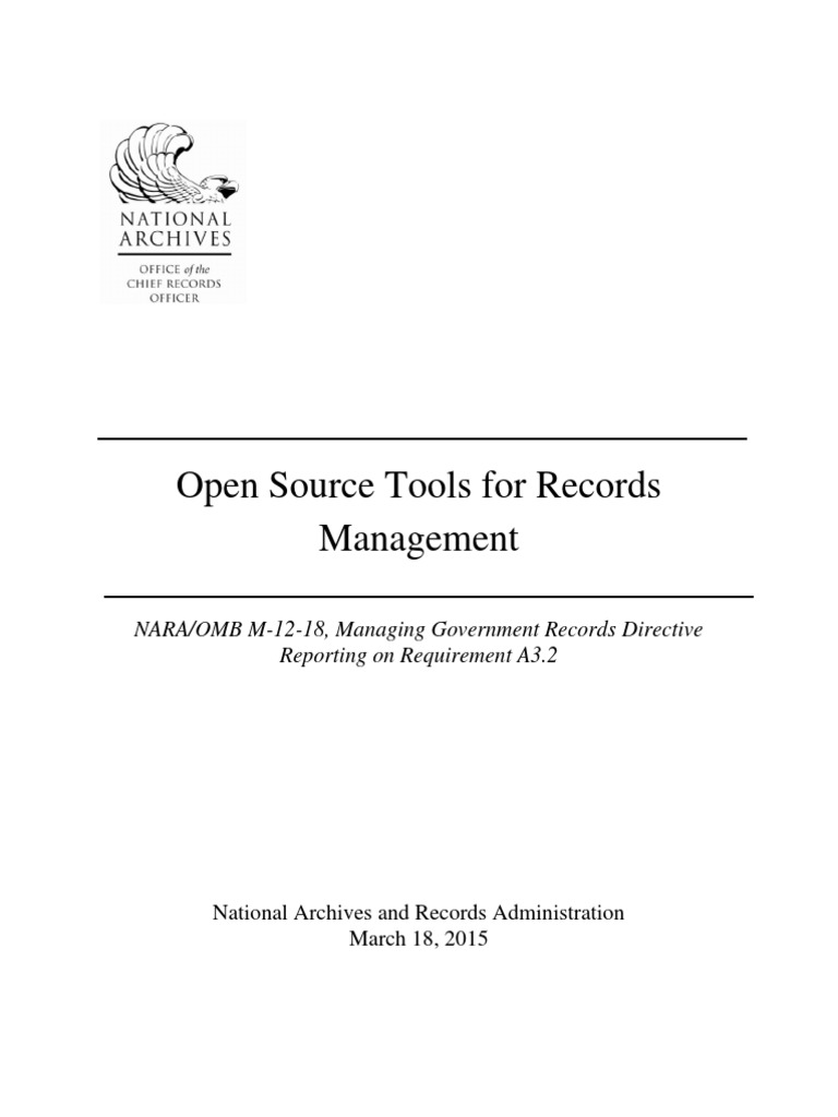 Open Source Tools For Records MGMT Report PDF | PDF | Metadata ...