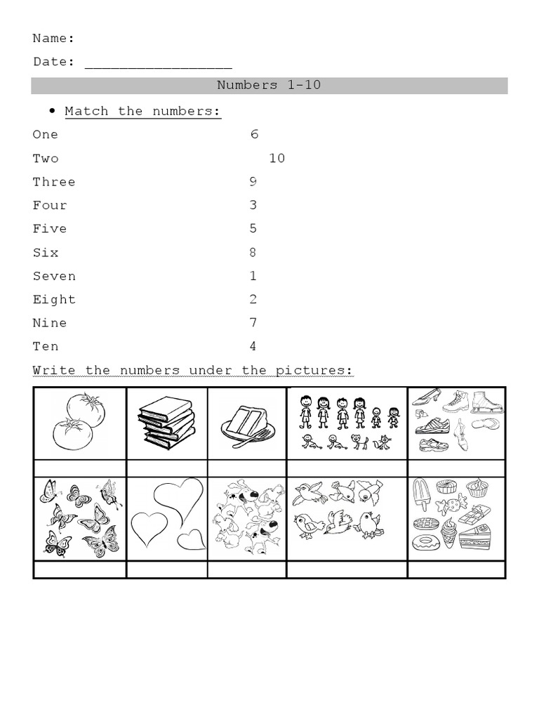 Worksheet Numbers (Basic) | PDF