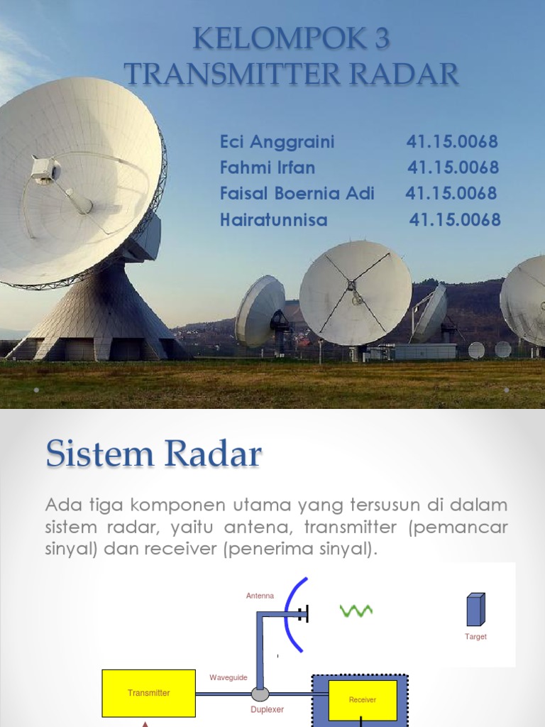 Komponen Utama Transmitter Radar | PDF | Sains & Matematika | Teknologi ...