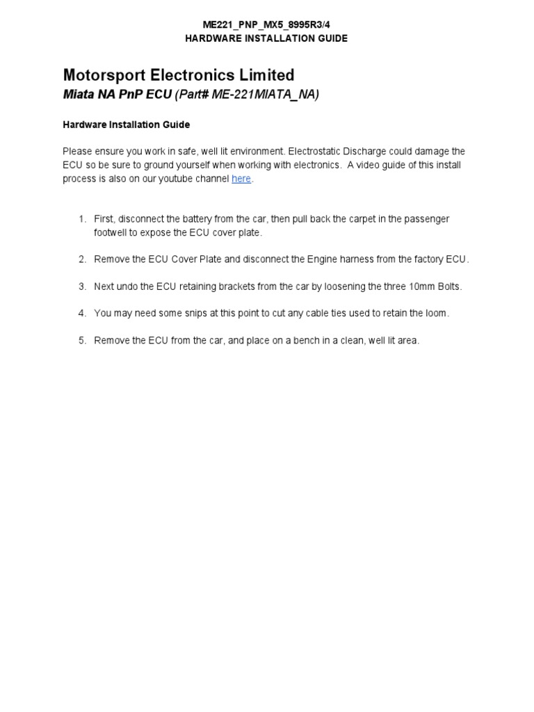 ME221 PNP MX58995R34-HardwareManual | PDF | Turbocharger | Electrical Connector