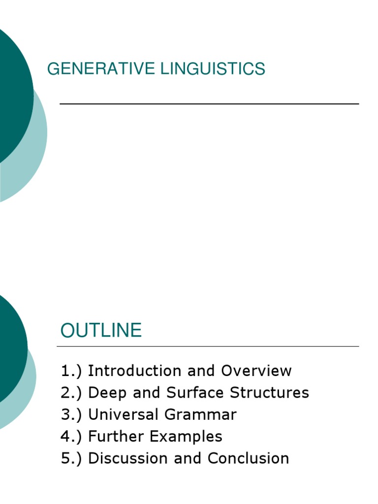 Generative Linguistics | PDF | Linguistics | Syntax