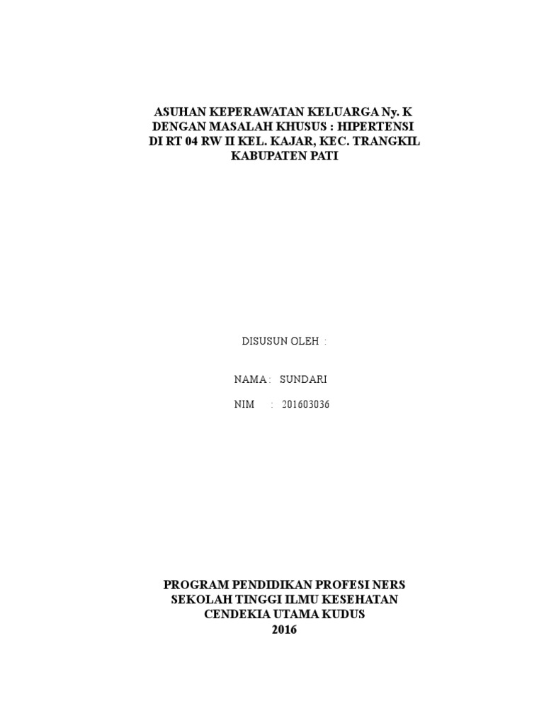Edit Genogram Askep Keluarga Hipertensi | PDF