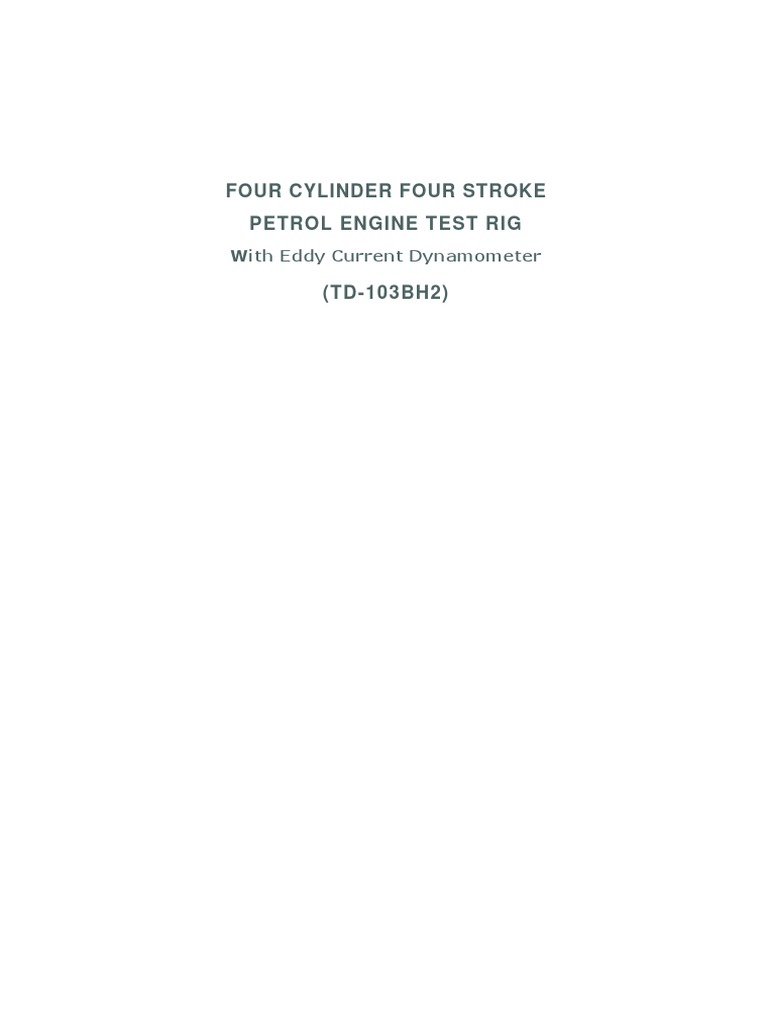 Four-Cylinder Petrol Engine Test Rig | PDF | Internal Combustion Engine ...