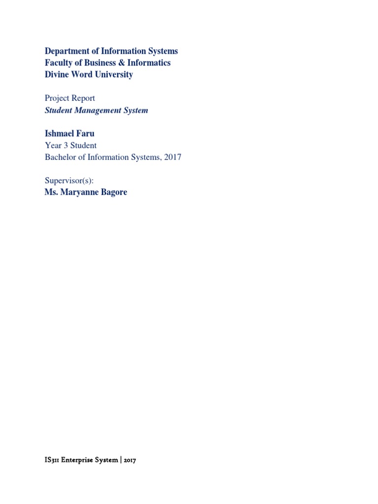 Student Management System Project Report | PDF | Conceptual Model ...