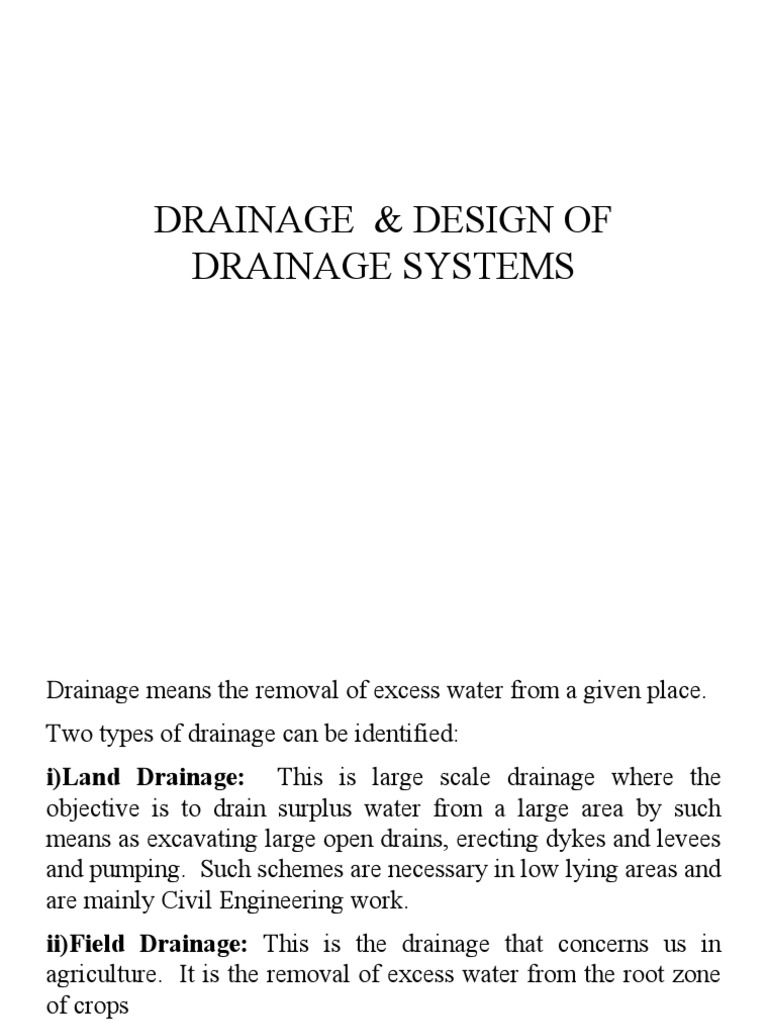 Subsoil Drainage Design | PDF | Drainage | Drainage Basin