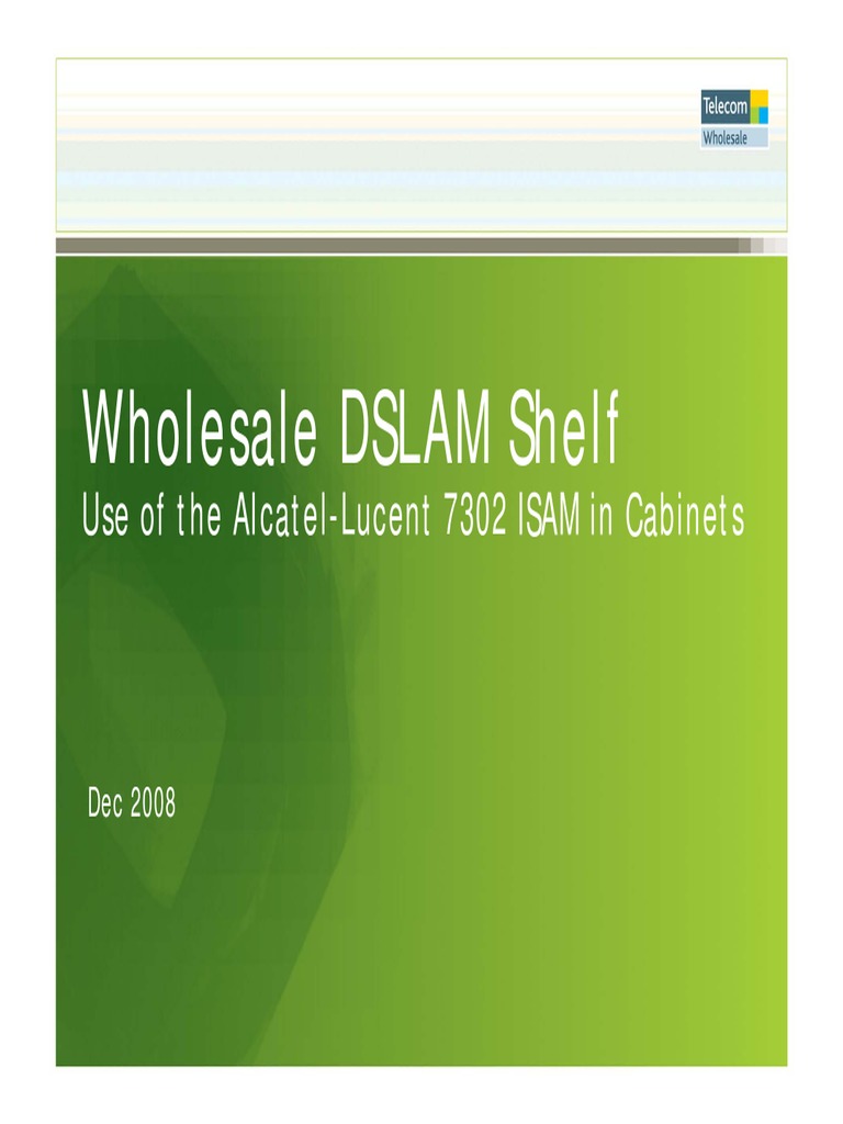 Wholesale DSLAM Dec 08 CONFERENCE PDF | PDF | Digital Subscriber Line ...