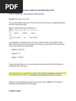 Format Angka dan Teks Mail Merge Word | PDF