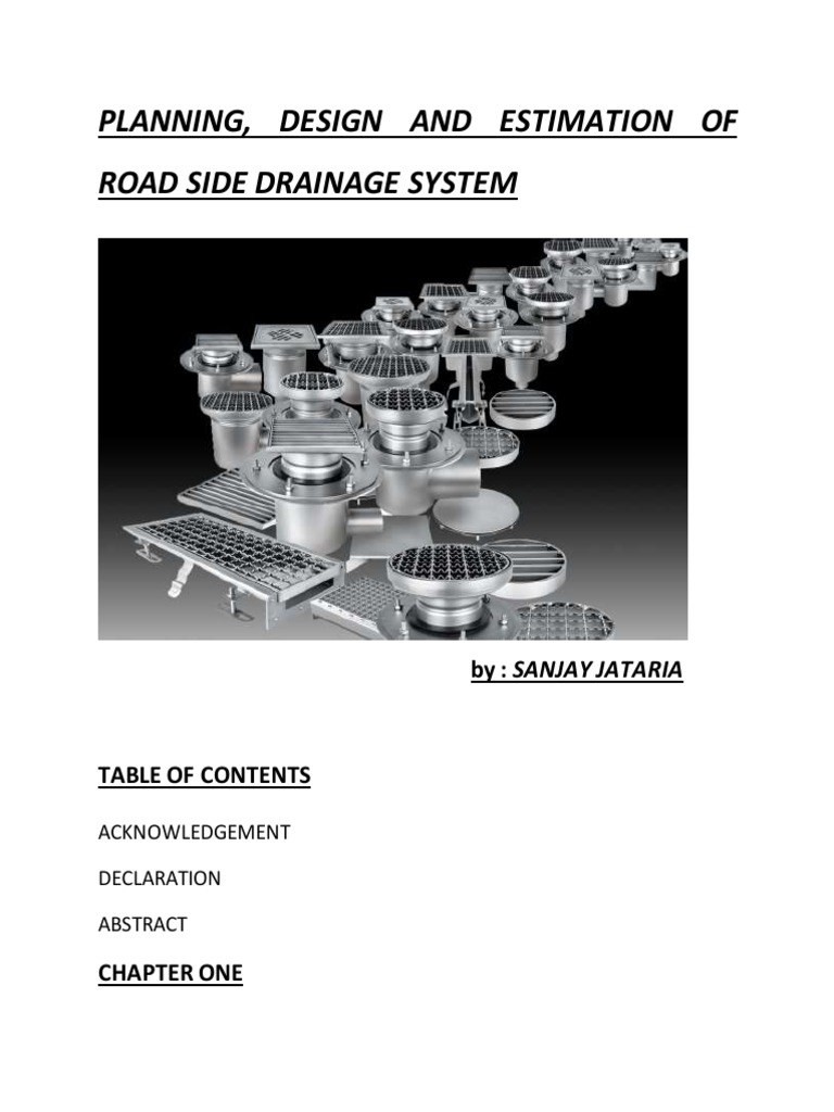 Design and Estimation of Roadside Drainage | PDF | Traffic | Surface Runoff