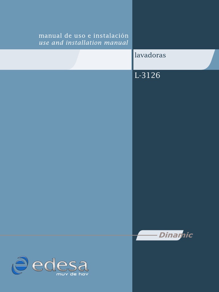 Edesa L-3126 Washing Machine PDF | PDF | Enchufes y tomas de corriente ...