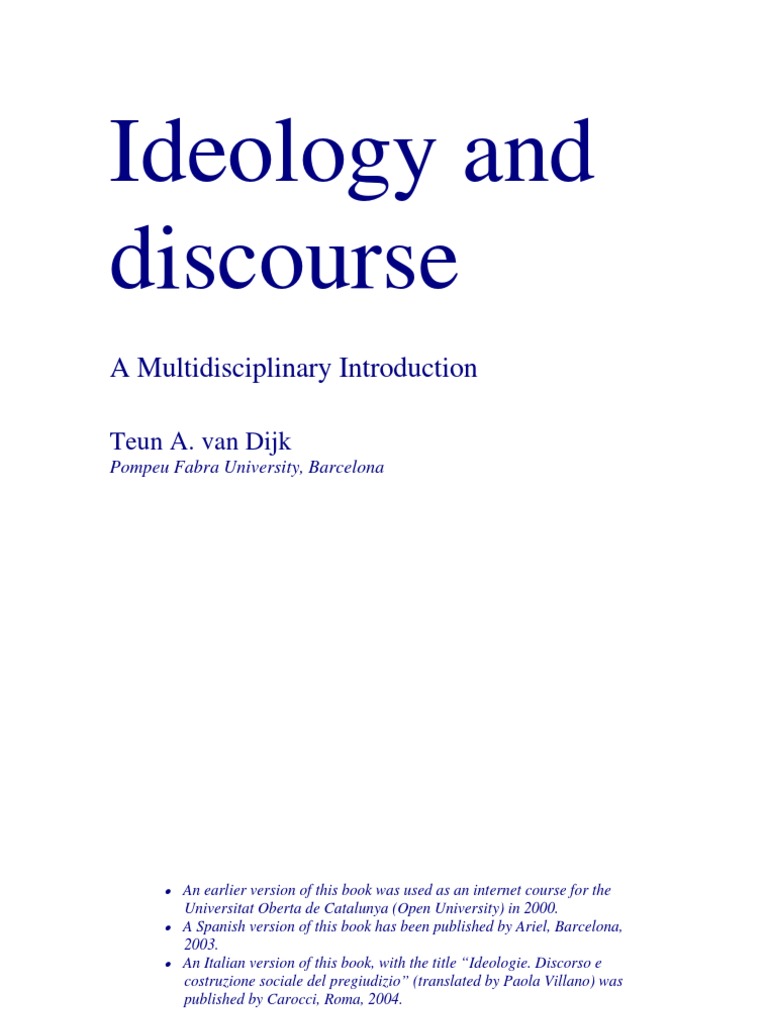 Ideology and Discourse | PDF