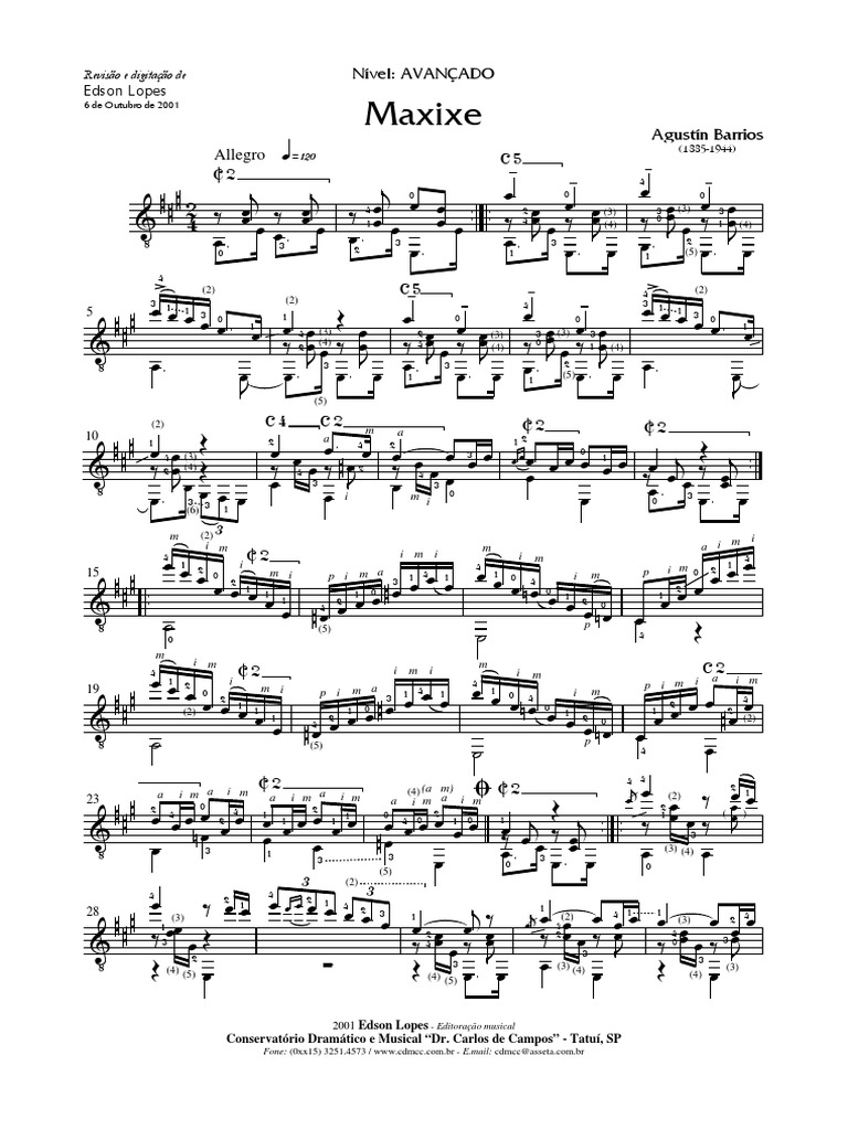 Agustin Barrios - Maxixe PDF | PDF