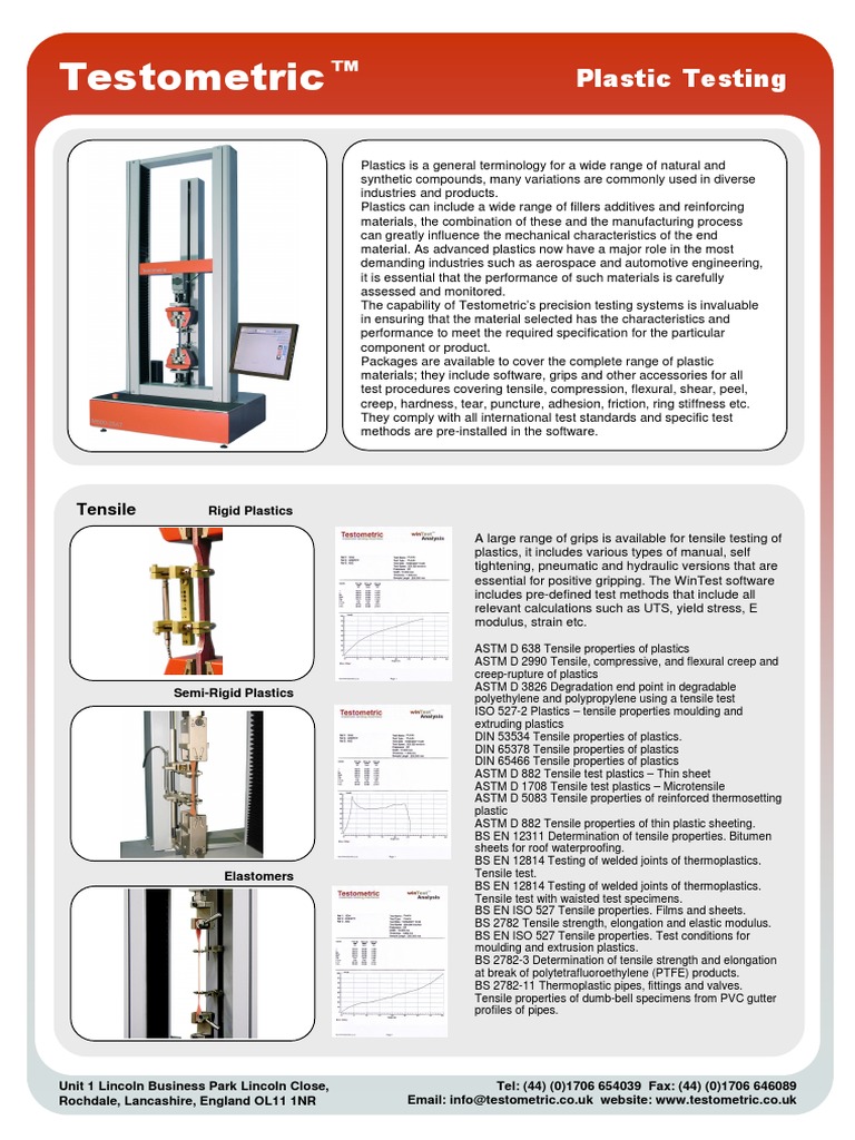 Plastic Testing | PDF | Fibre Reinforced Plastic | Composite Material