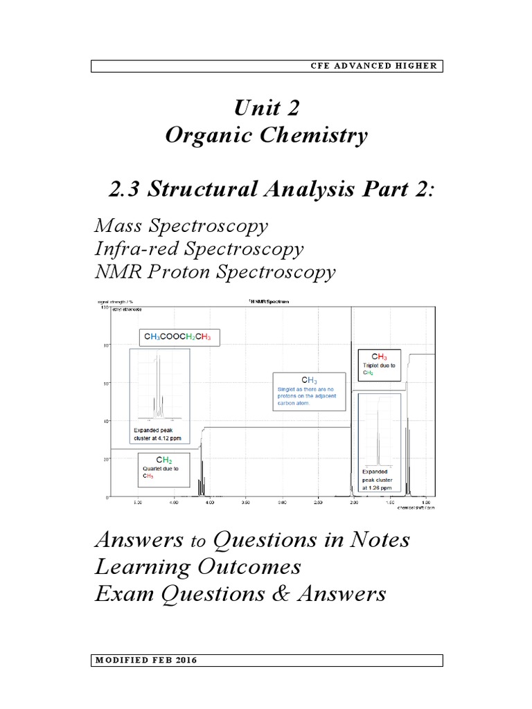 Organic Chemistry - Structural Analysis | PDF | Nuclear Magnetic ...