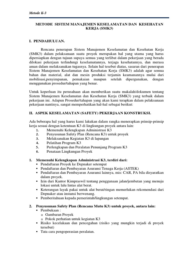 Metode SMK3 | PDF