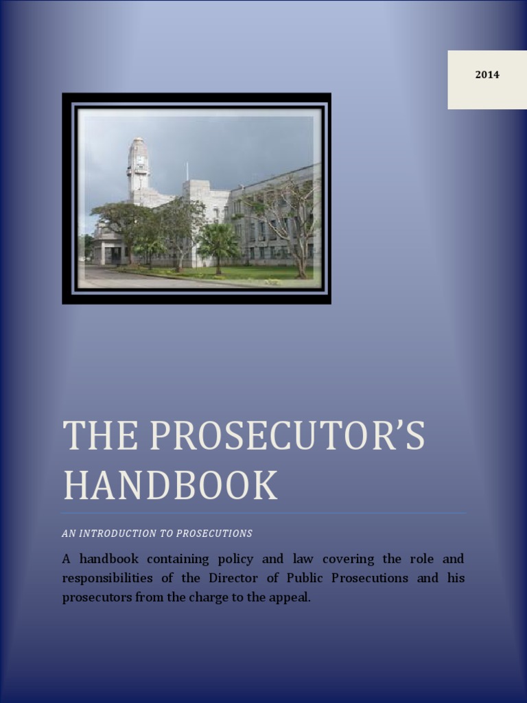 Prosecutors Handbook | PDF | Prosecutor | Criminal Procedure In South ...