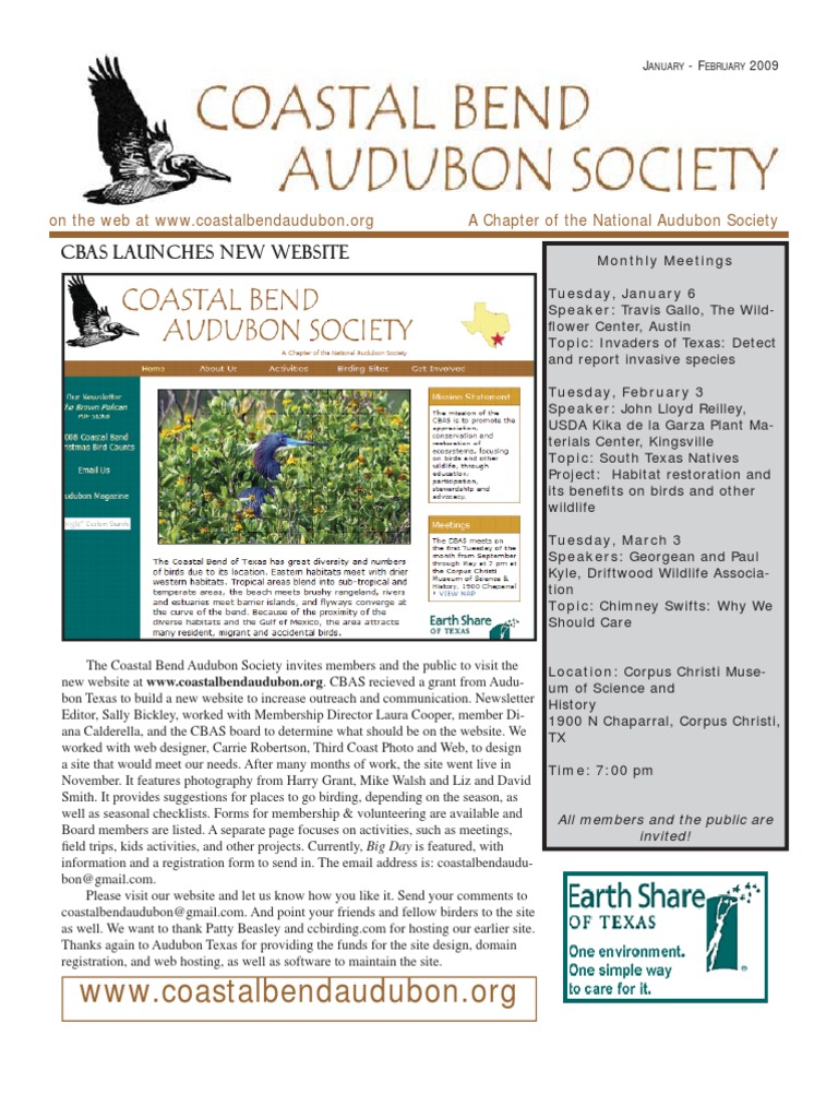 CBAS Launches New Website: A Chapter of The National Audubon Society ...