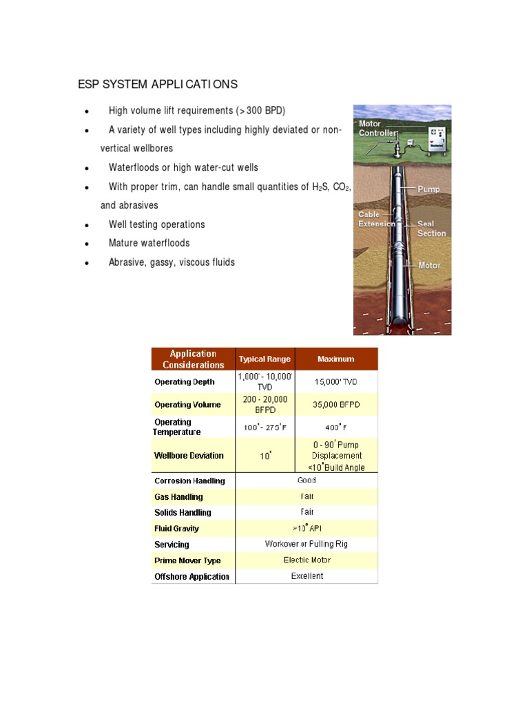 ESP System Applications | PDF | Gas Compressor | Pump