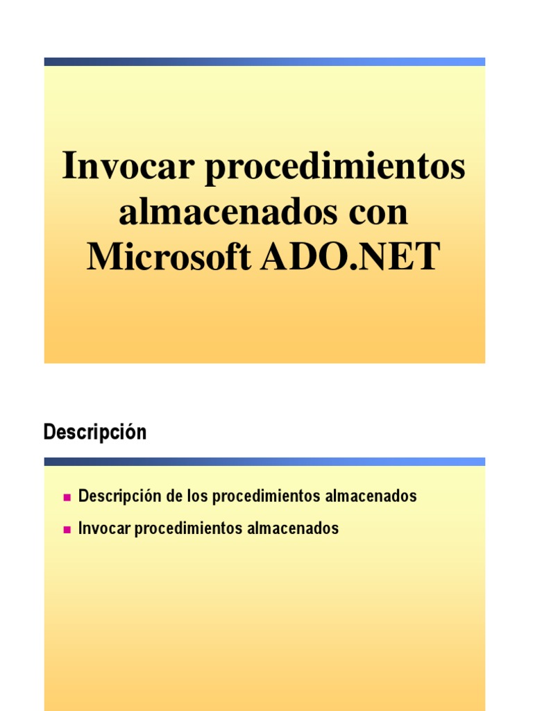 Uso de Procedimientos Almacenados | Descargar gratis PDF | Servidor SQL de Microsoft | Datos