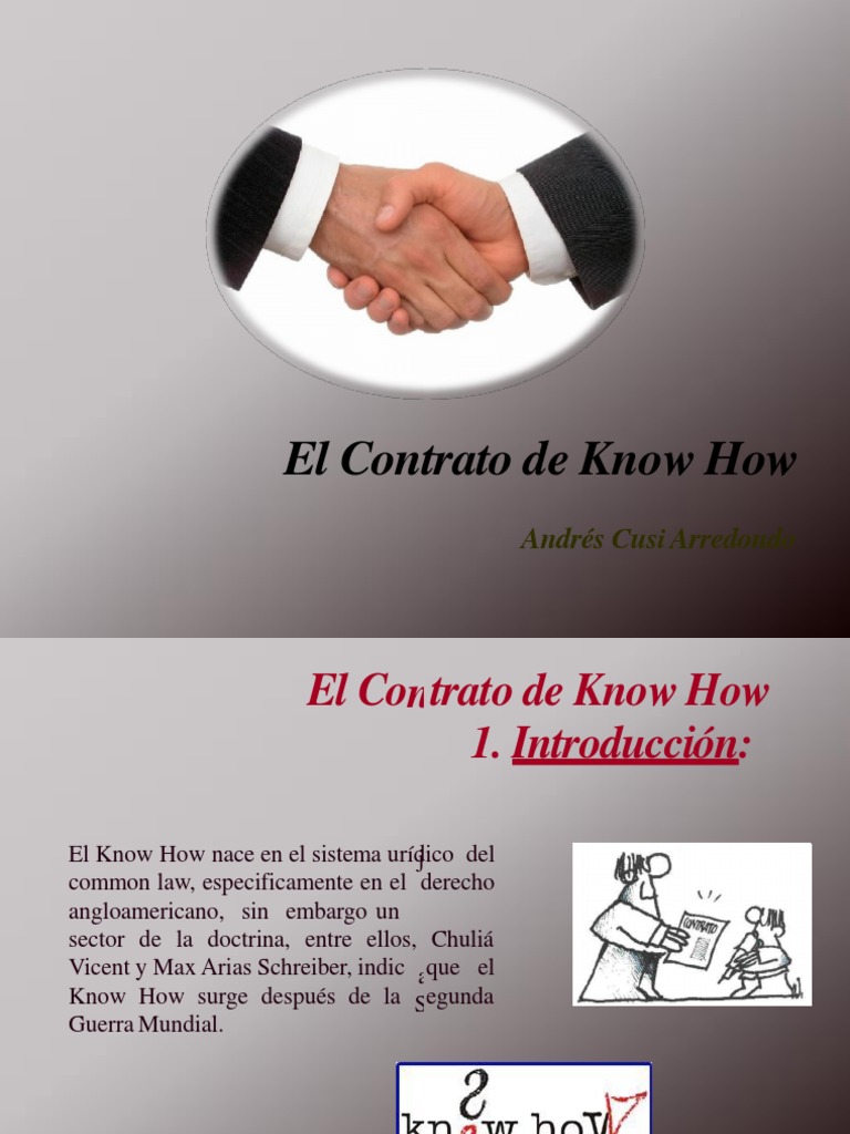Guía del Contrato de Know How | PDF | Pago de regalías | Saber como