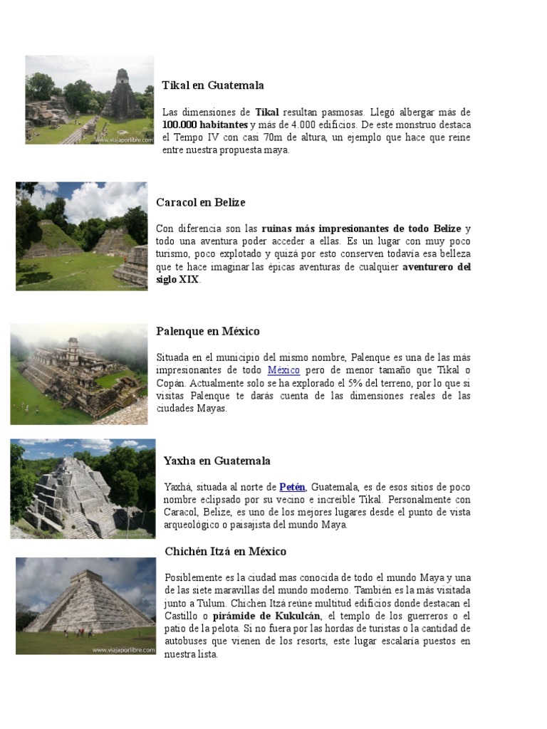 Ciudades Mayas | PDF | Civilización maya | Península de Yucatán