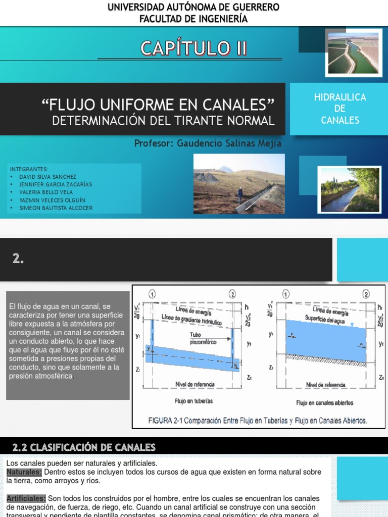Flujo Uniforme en Canales | PDF | Hidráulica | Numero Reynolds