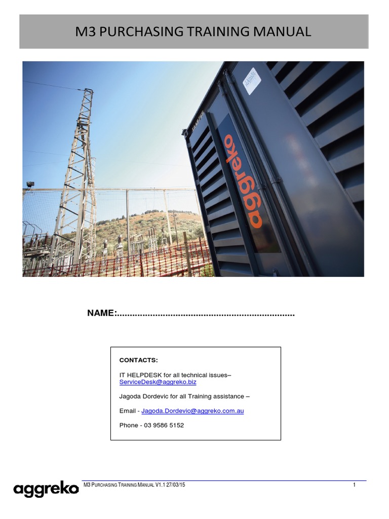 M3 Purchasing Training Manual V1.1 | PDF | Computer Keyboard | System ...