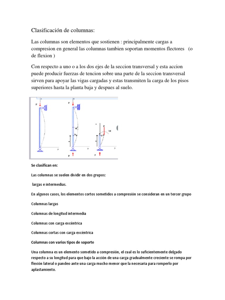 Clasificacion de Columnas | PDF | Columna | Doblar
