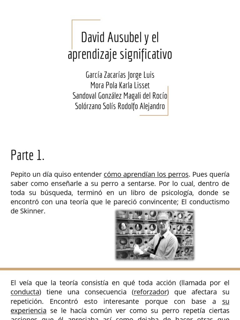 Aprendizaje Significativo de David Ausubel | Aparición | Aprendizaje