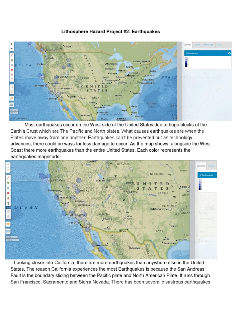 Lithosphere Hazard Project #2: Earthquakes | PDF