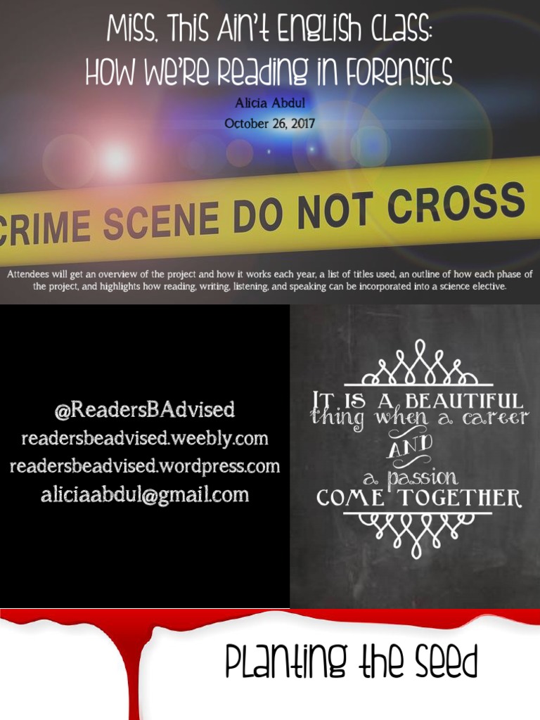 Forensic Reading Project Overview | PDF | Career & Growth