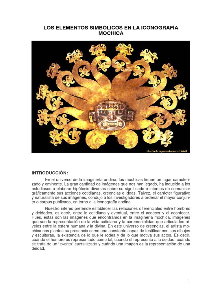 Elementos Simbolicos en La Iconografia Mochica | PDF | Comillas | Imagen