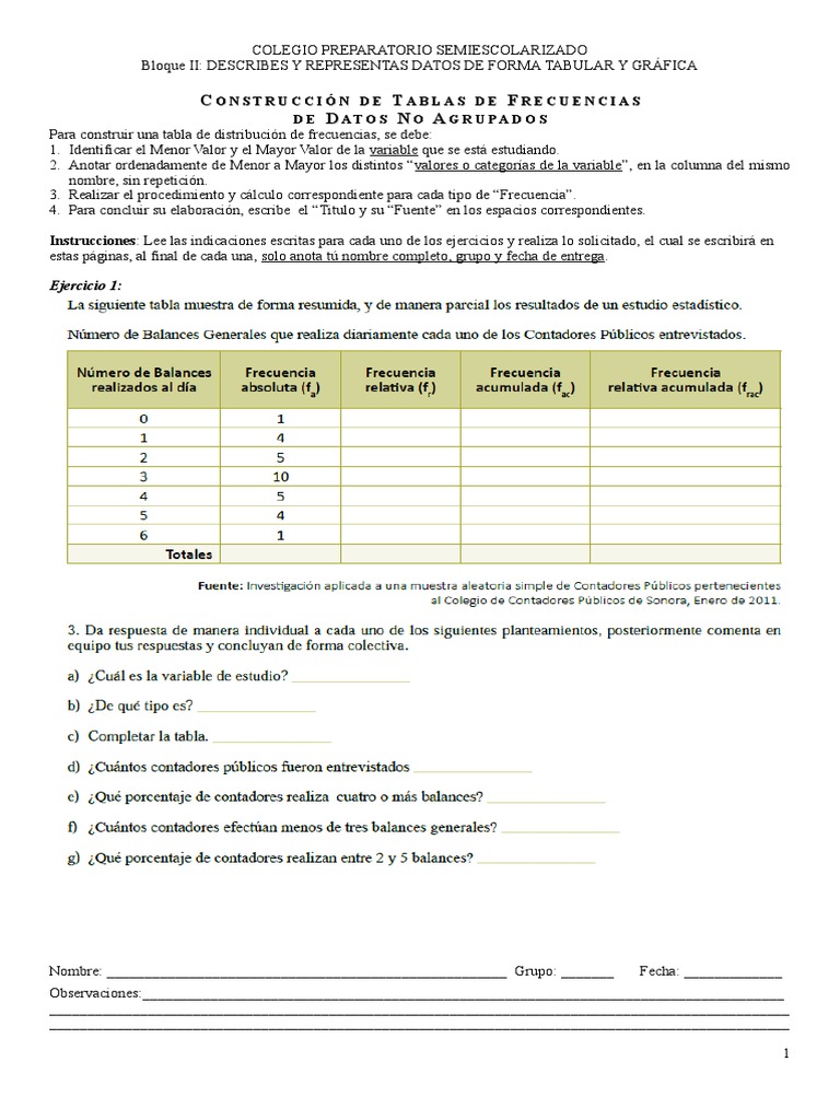 Ejercicios de Tablas de Frecuencias P E 1 CPS Ciclo 17 18 | PDF | Informática y tecnología de la ...