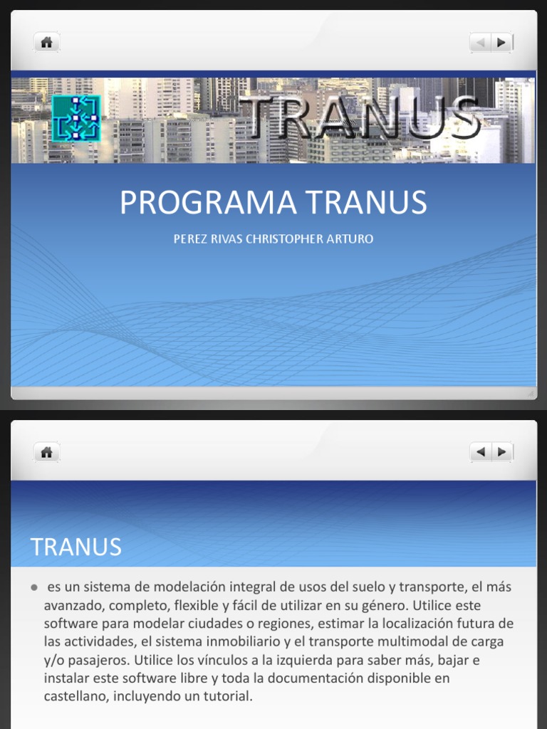 TRANUS | PDF | Transporte | Software