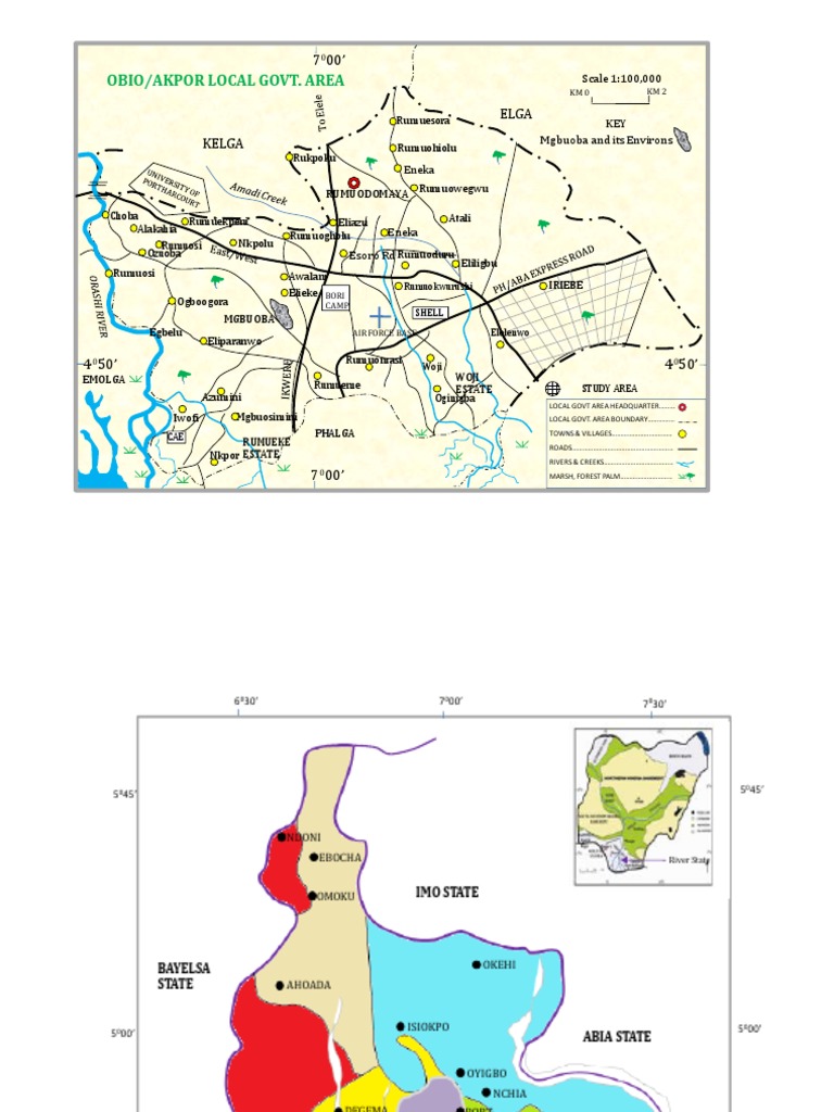 Map of Rivers State | PDF | Topography | Earth Sciences