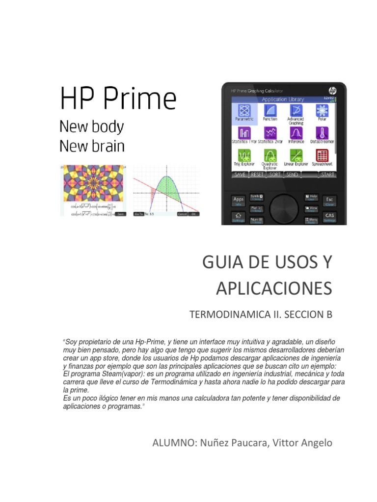 Hp Prime Monografia | Calculadora | Función (Matemáticas)