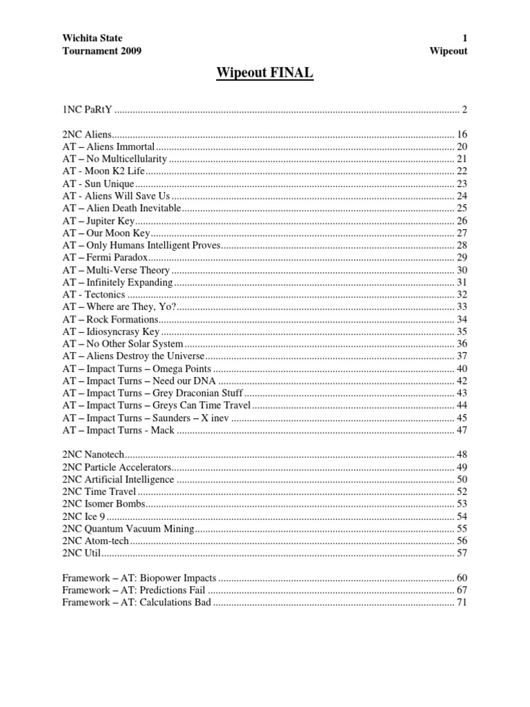 Wipeout FINAL | PDF | Planetary Habitability | Circumstellar Habitable Zone
