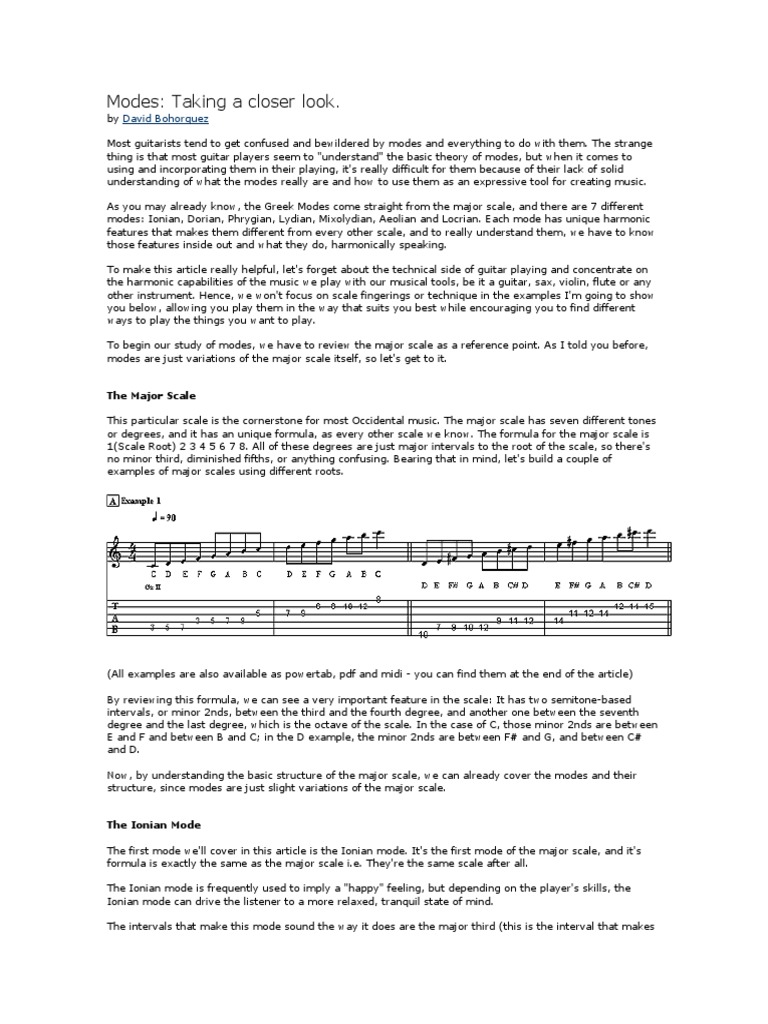 Understanding Modes: A Practical Guide to Using the Greek Modes as ...