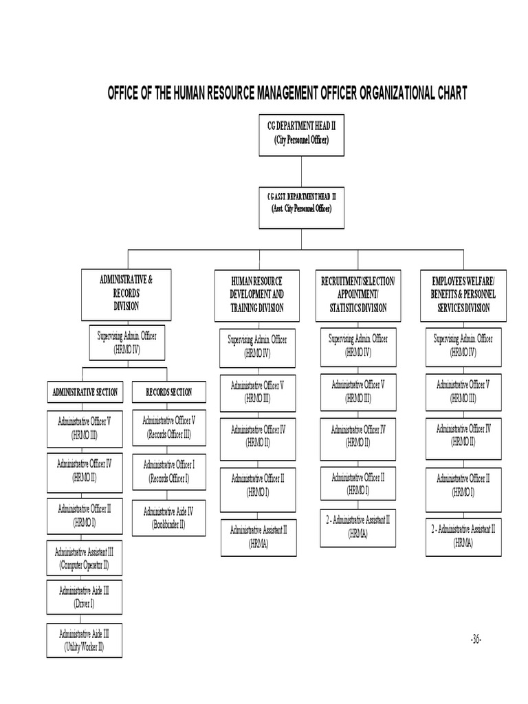 Office of The Human Resource Management Officer Organizational Chart ...