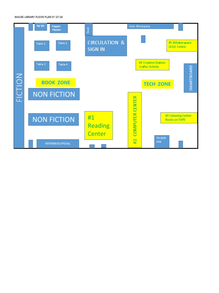 Library Floor Plan Sy 17-18 | PDF
