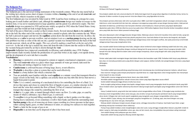 March 20, 2017setiadi Leave A Comment: The Ballpoint Pen | PDF