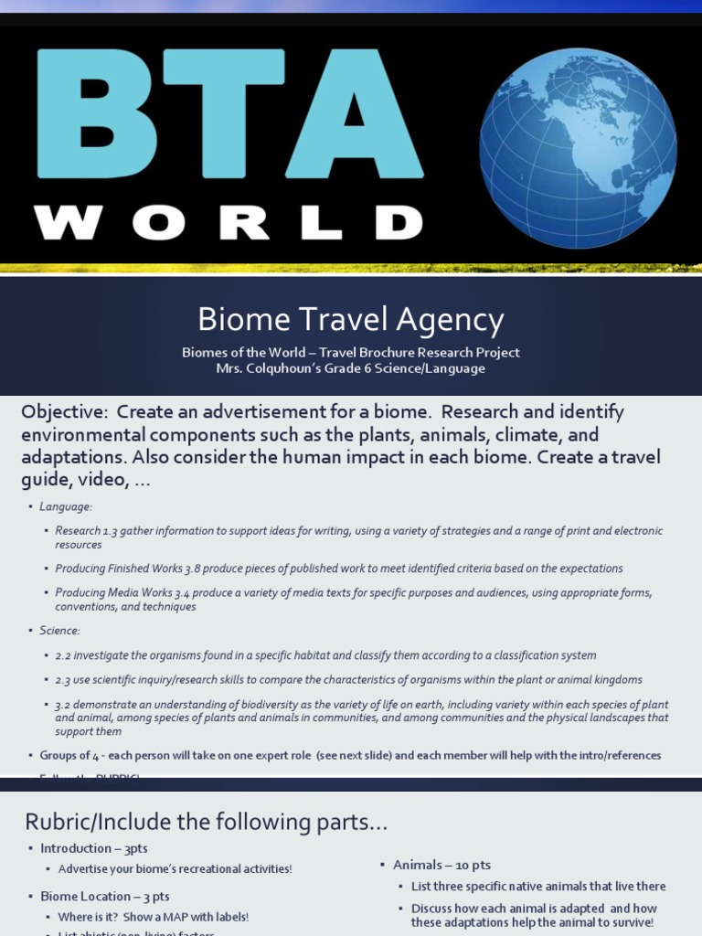 Biome Travel Agency: Biomes of The World - Travel Brochure Research ...