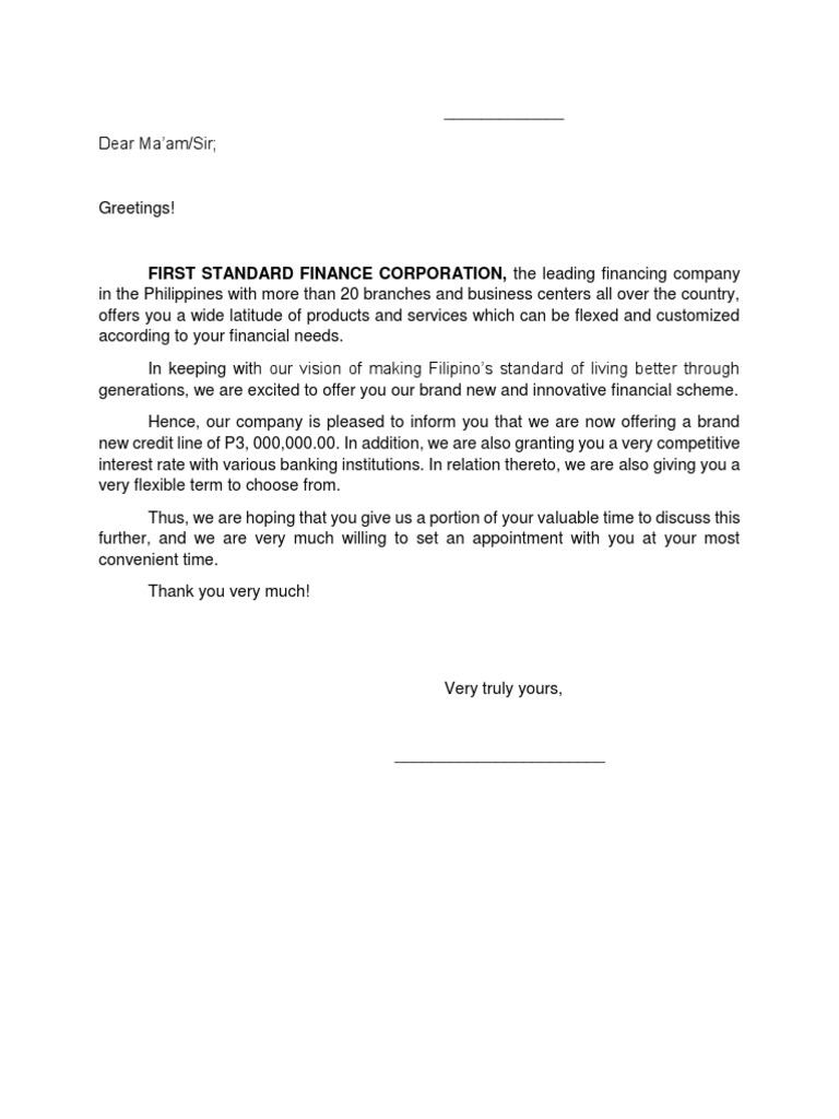 FIRST STANDARD FINANCE CORPORATION, The Leading Financing Company | PDF