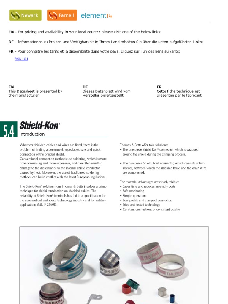 Shield | PDF | Coaxial Cable | Electrical Connector