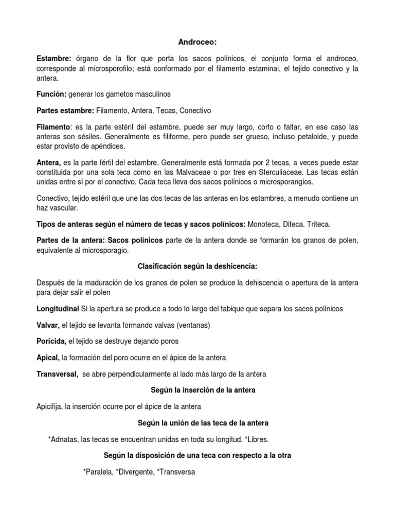 Androceo y Gineceo | PDF | Flores | Procesos biologicos