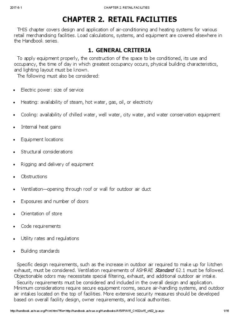 Chapter 2. Retail Facilities | PDF | Hvac | Air Conditioning