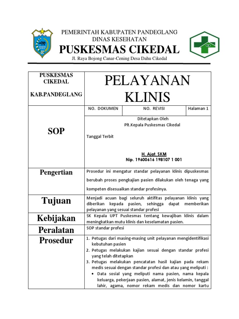 Sop PKM Cikedal | PDF