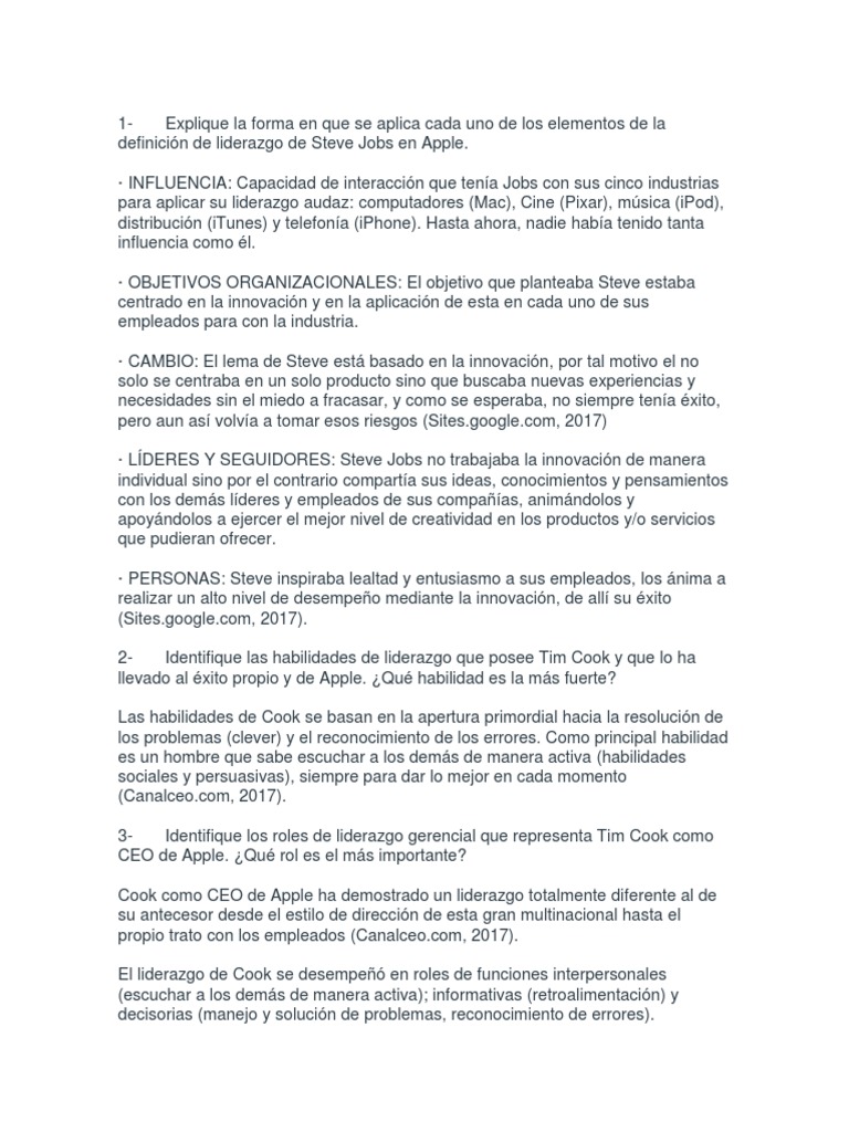 Caso Steve Jobs | PDF | Apple Inc. | Steve Jobs