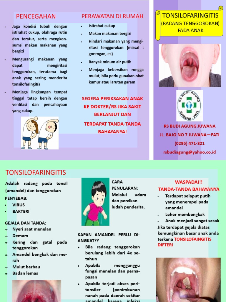 Leaflet Tonsilofaringitis | PDF