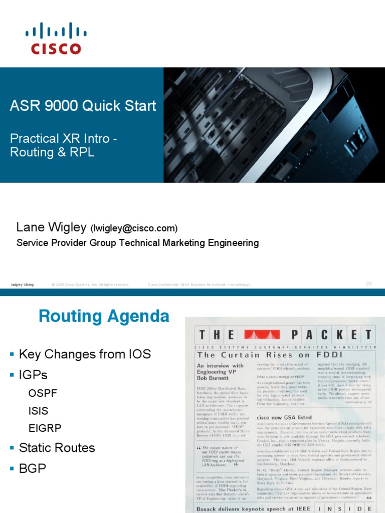 4 - ASR9K XR Intro Routing and RPL PDF | PDF | I Pv6 | Network Architecture