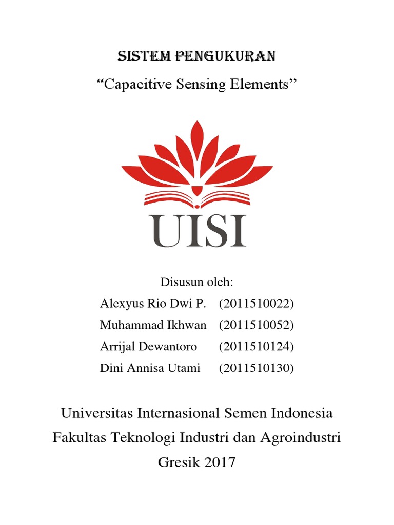 Kelompok 1 - Capacitive Sensing Elements | PDF
